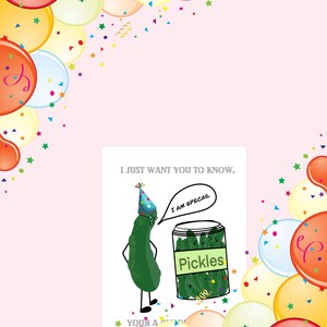 Printable Dill Pickle Card - Etsy