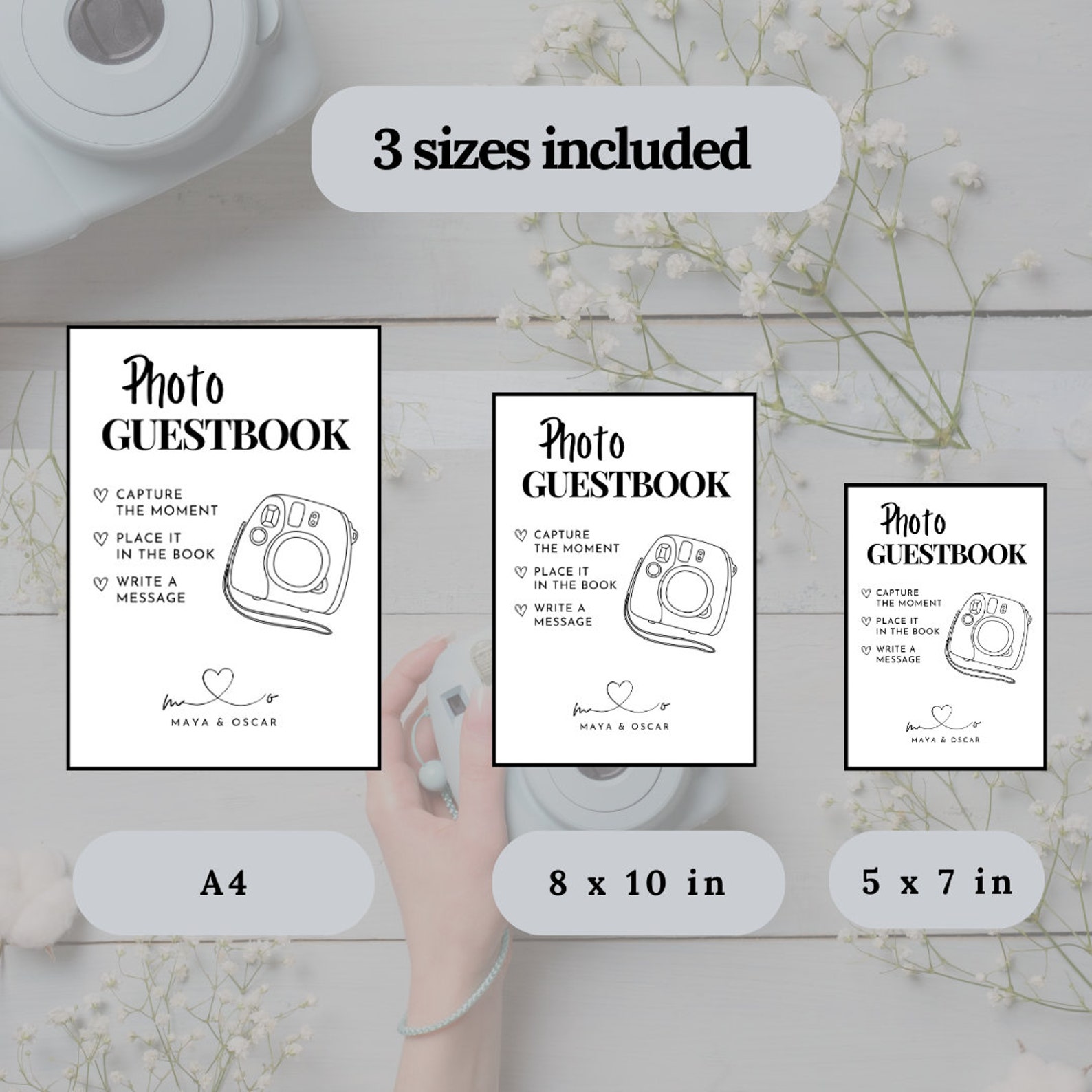 Editable Instax Mini 11 Instructions, Polaroid Guestbook Sign, Instax ...