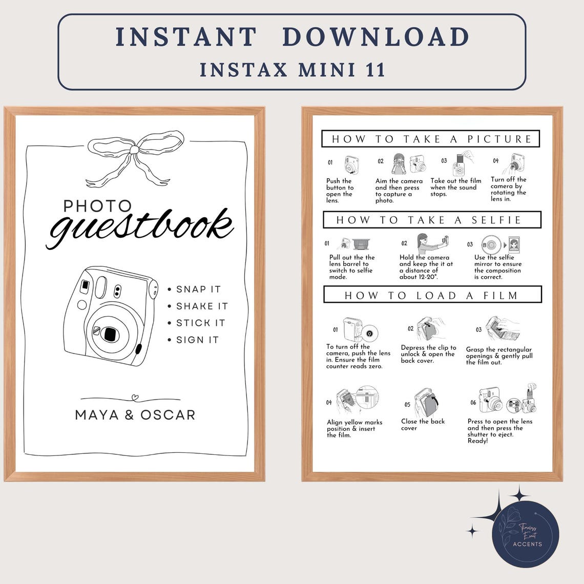 Instax Mini 11 Instructions, Editable Instax Mini Instruction, Polaroid ...