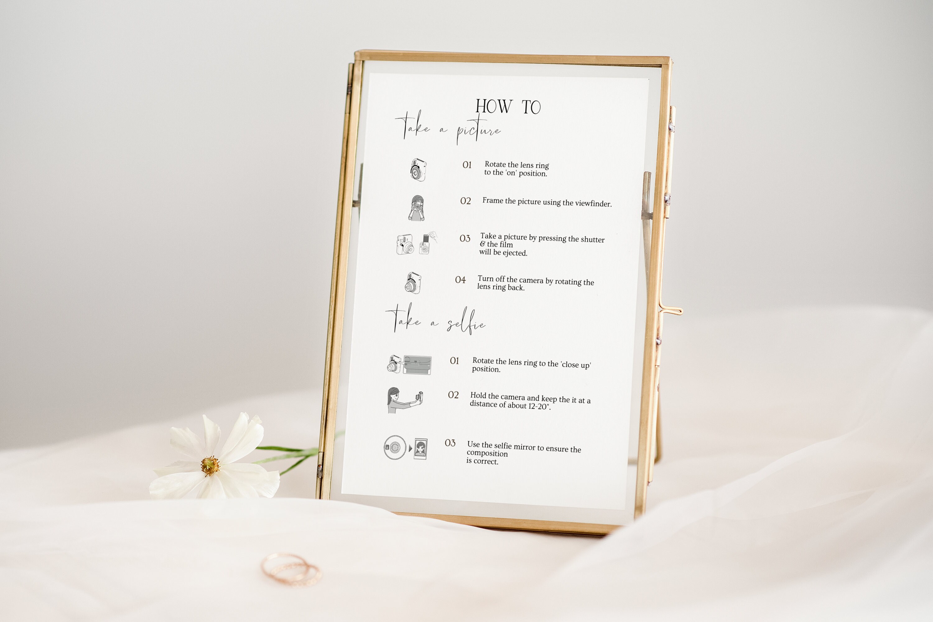 Instax Mini 12 Instructions Sign: Wedding Guestbook Photo Guide ...