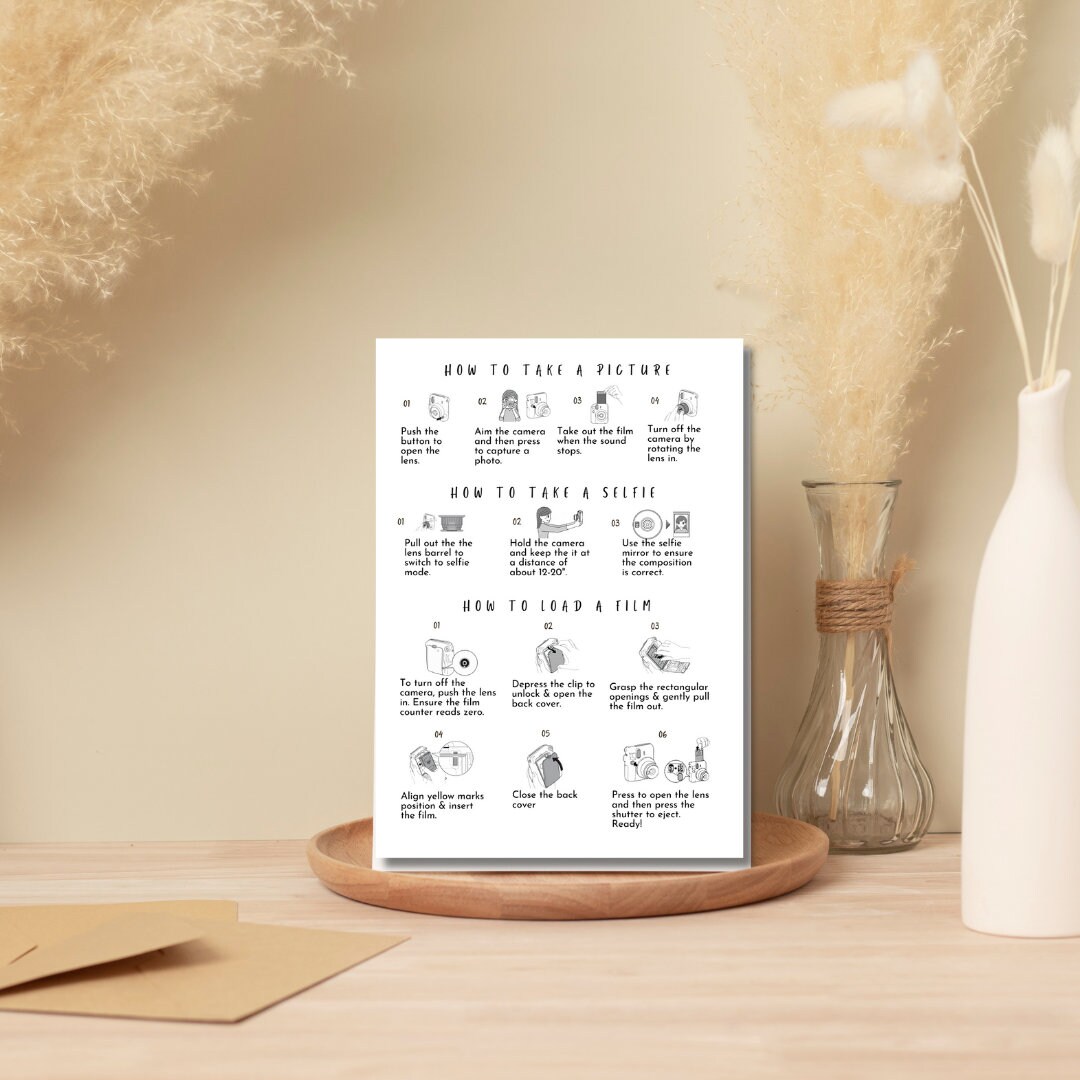 Editable Instax Mini 11 Instructions, Polaroid Guestbook Sign, Instax ...