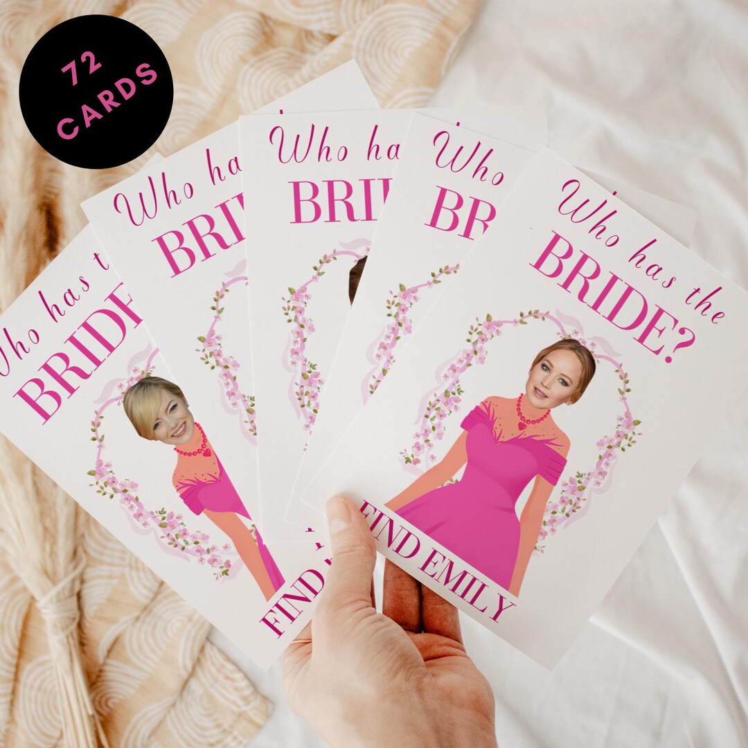 Who Has the Bride Scratch off Game, Bridal Shower Game Editable ...