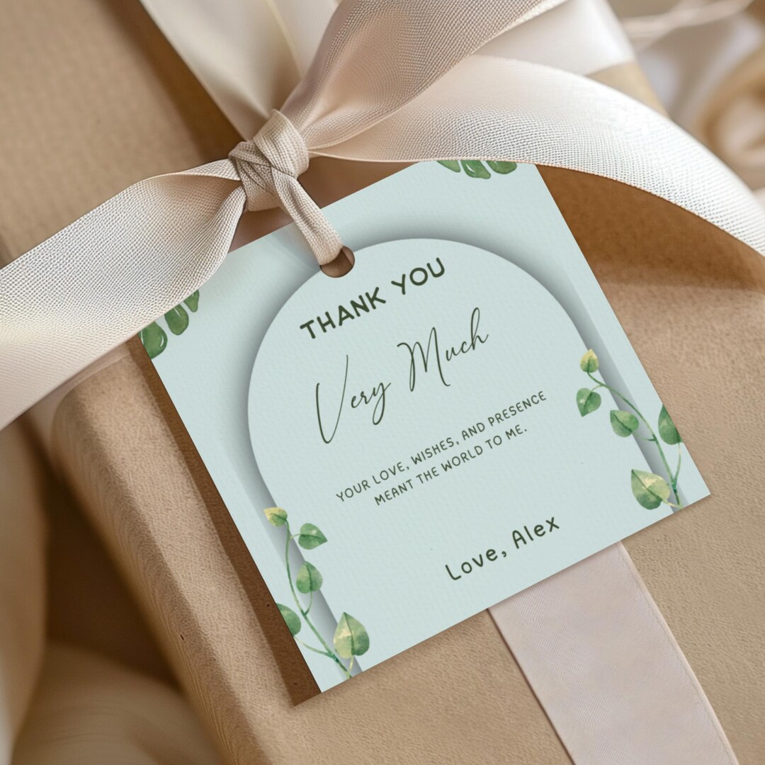 Editable Safari First Birthday Thank You Tag, Editable Printable ...