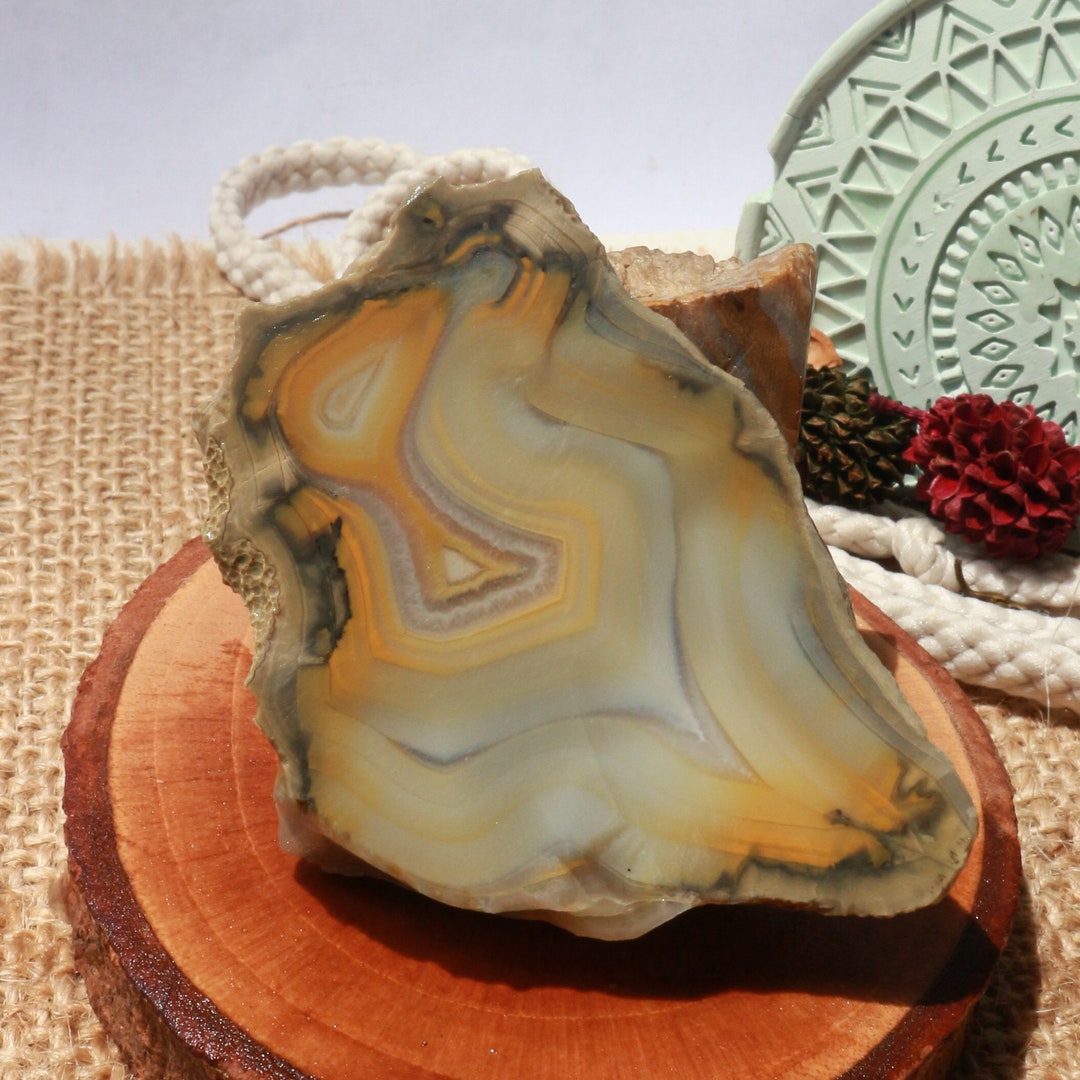 Banded Agate Slab / Banded Agate Specimen / Unique Banded Stone ...