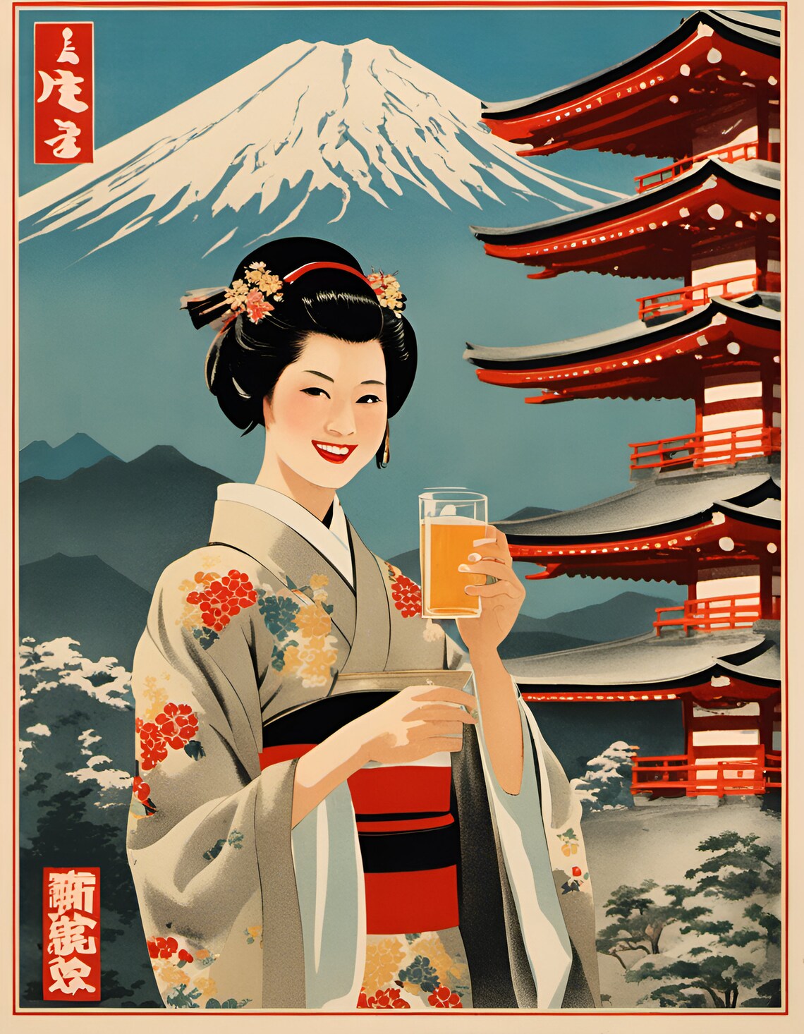 5x Vintage Beer Advertisement Posters Japan - Etsy