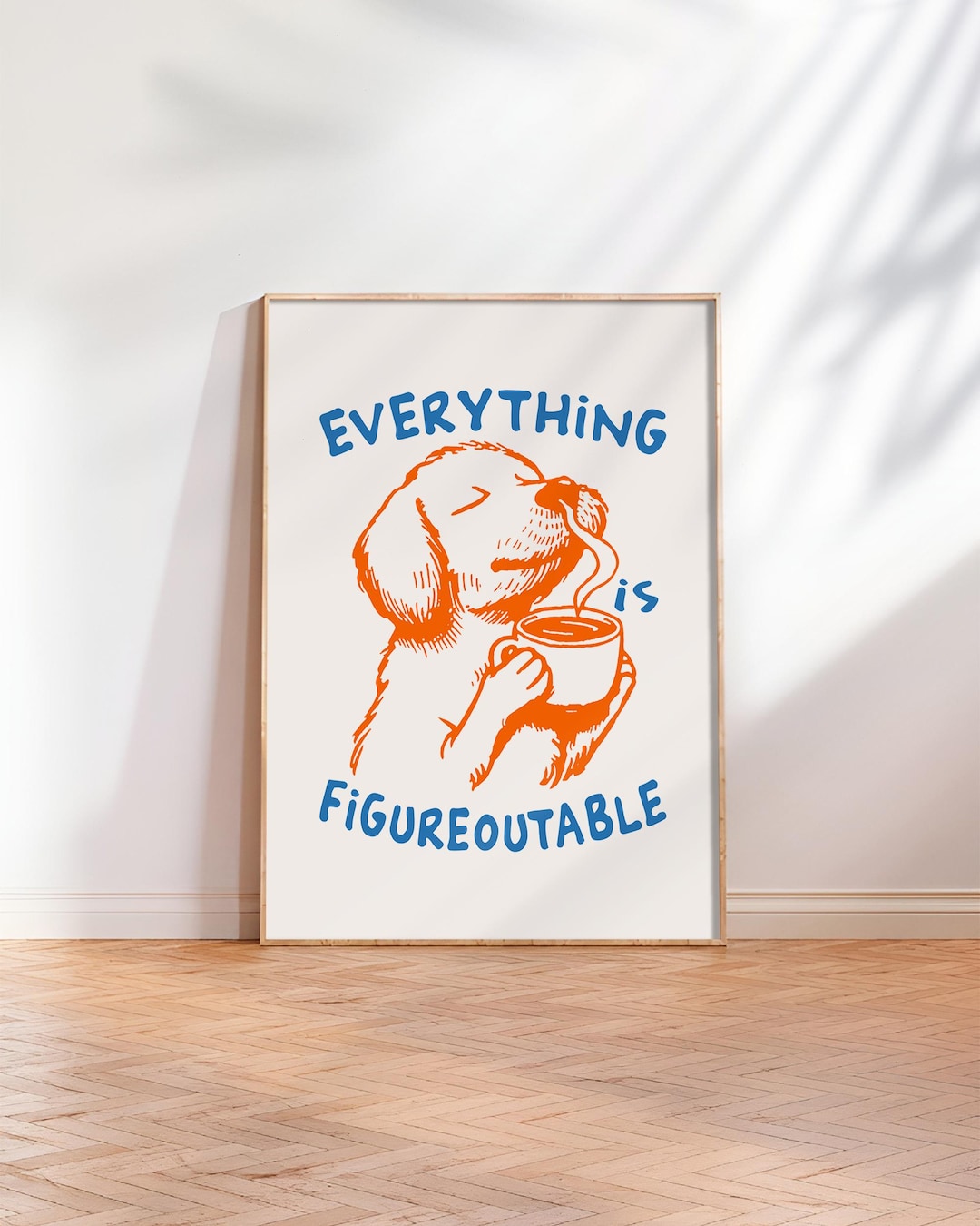 Everything is Figureoutable Print, Inspirational Wall Art, Positive ...