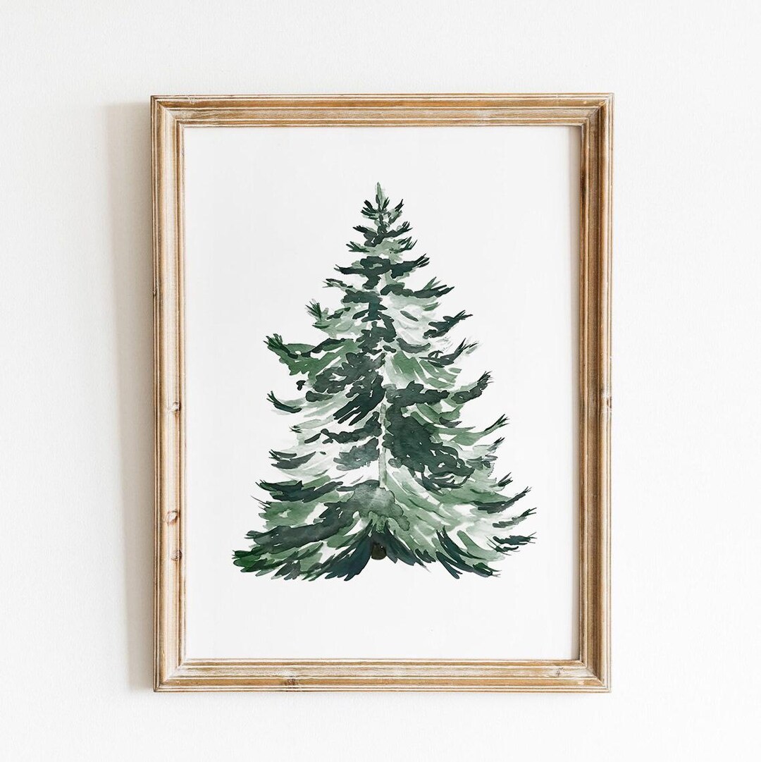 Christmas Tree Print, Winter Printable, Christmas Wall Art, Pine Tree ...