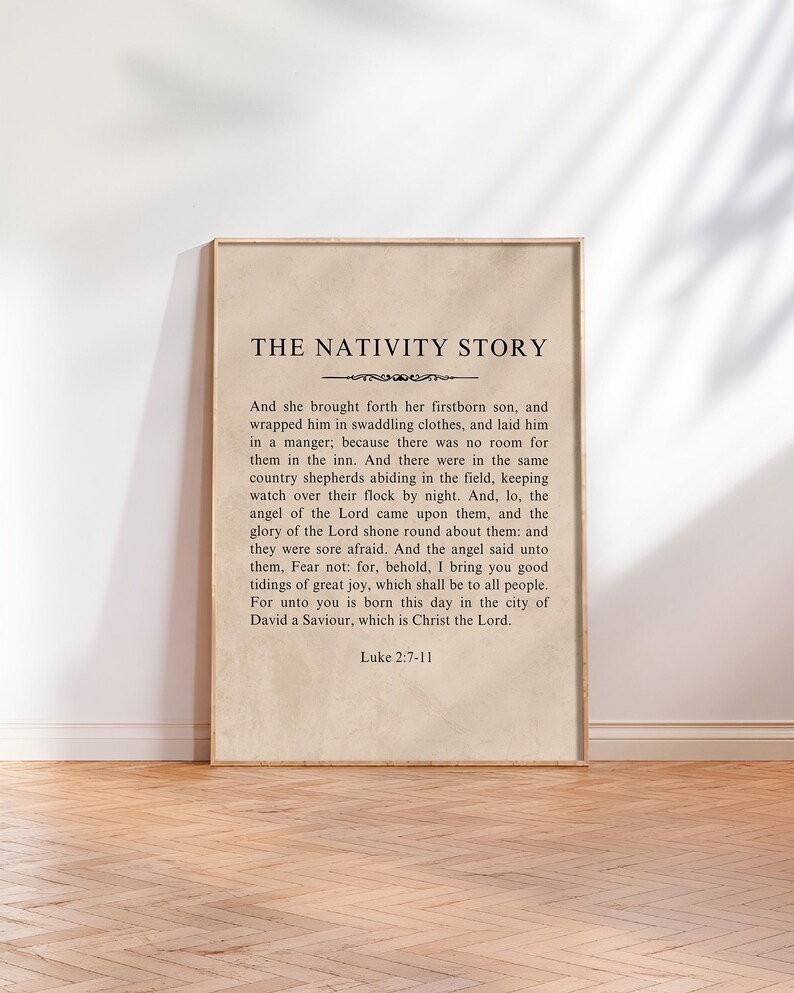 The Nativity Story Printable the Christmas Story, Christian Christmas ...
