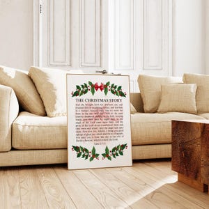 The Christmas Story Wall Art, the Nativity Story Printable, Christian ...