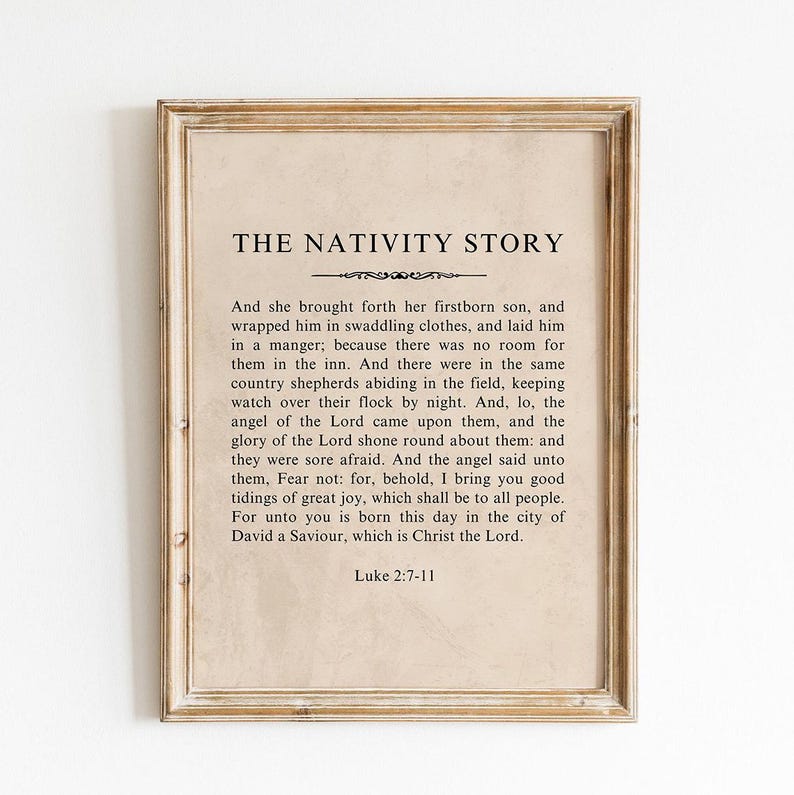 The Nativity Story Printable the Christmas Story, Christian Christmas ...