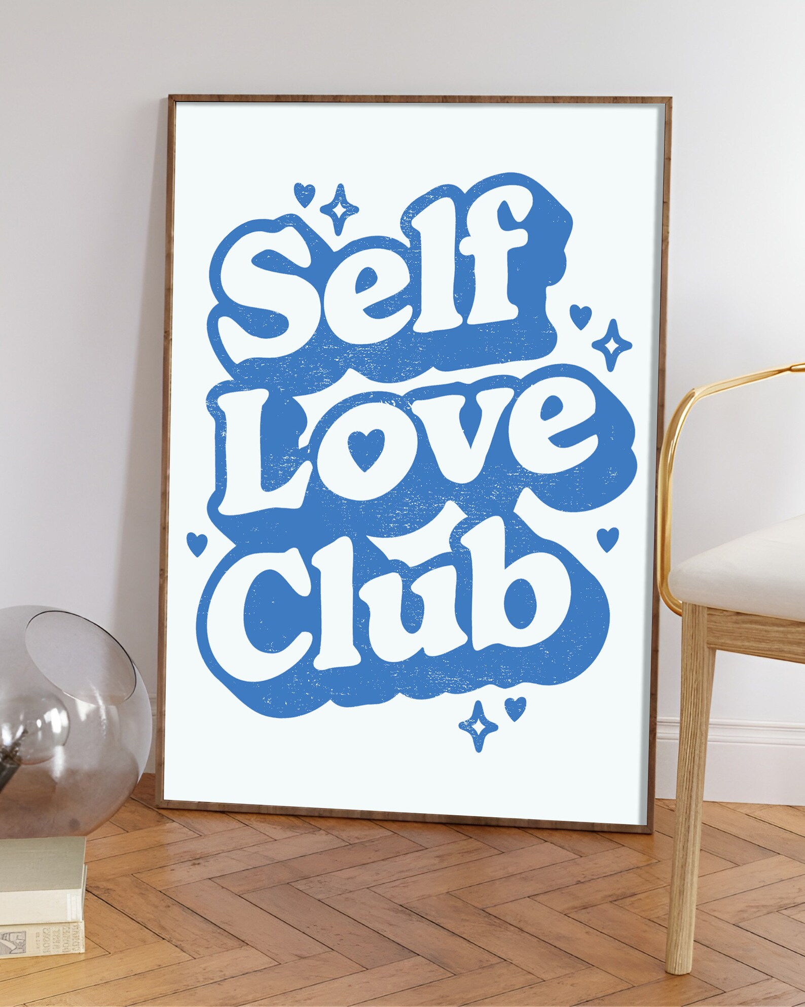Self Love Club, Self Love Print, Digital Download, Retro Quote ...