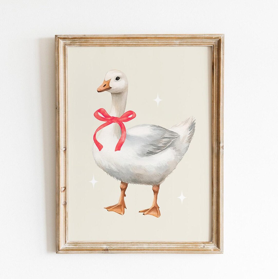 Silly Goose Wall Art, Cute Goose Poster, Silly Goose Print, Goose ...