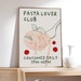 Pasta Lover Club Print, Spaghetti Print, Pasta Poster, Retro Italian ...