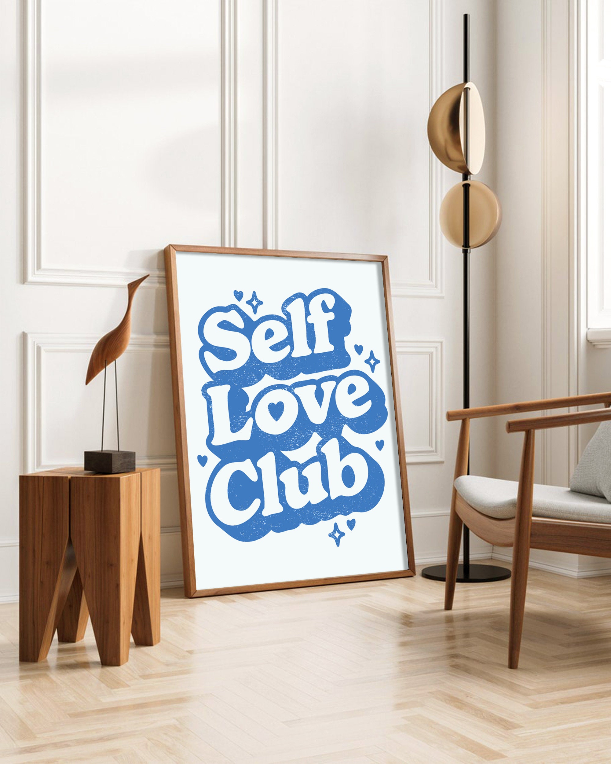 Self Love Club, Self Love Print, Digital Download, Retro Quote ...
