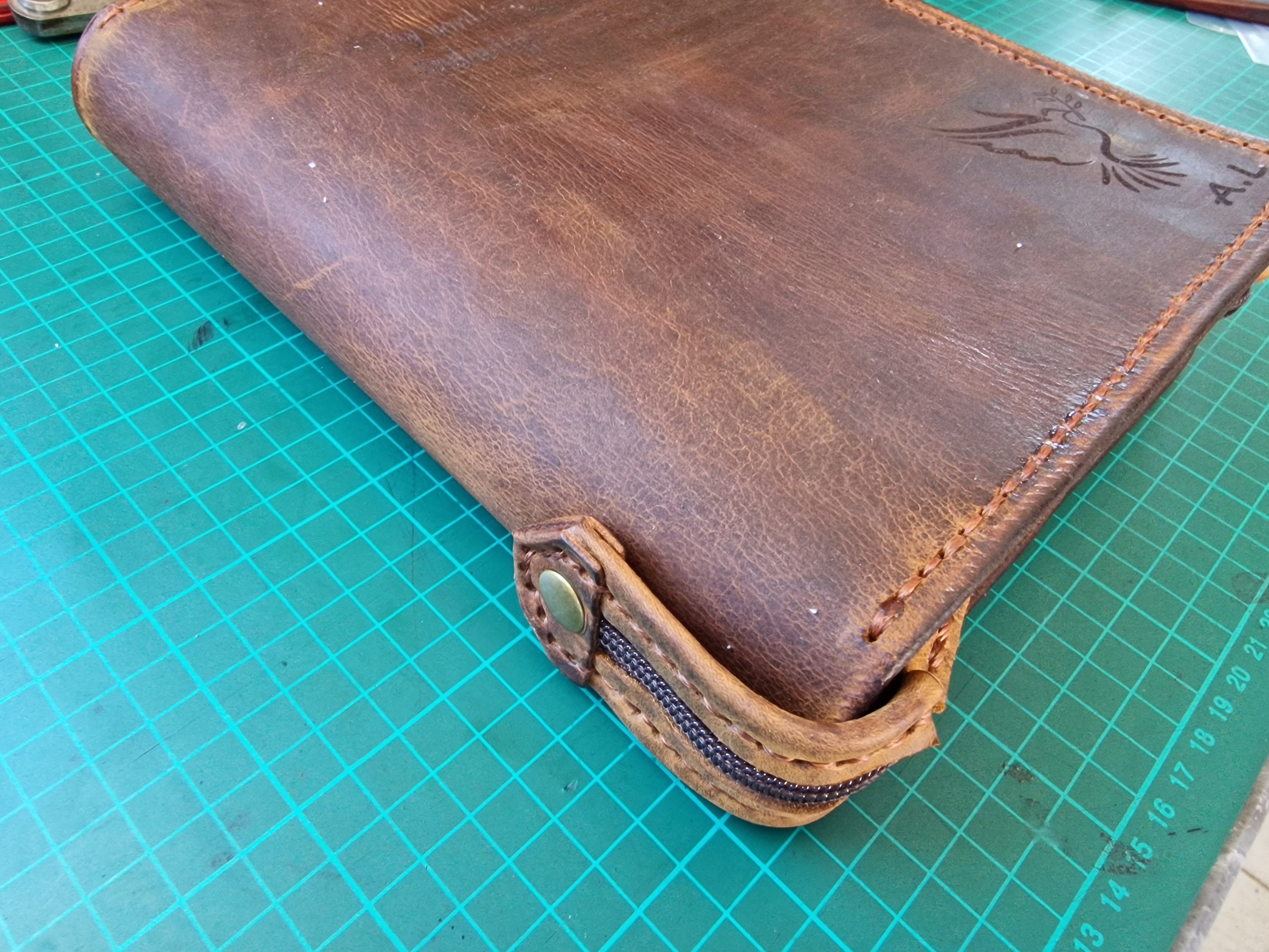 Leather Book Cover With Zipper,leather Book Cover for Bible,leather ...