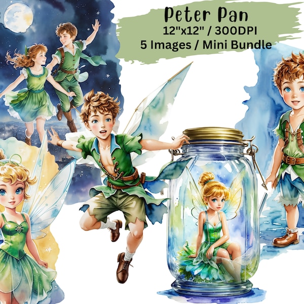 Peter Pan Clipart - Etsy