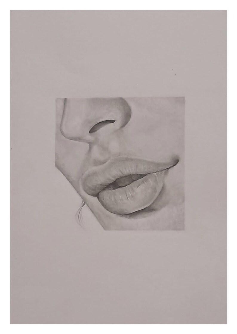 Realistic Lady Drawing A4 Size. - Etsy
