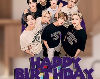 Stray Kids Cupcake Toppers SKZ Birthday Decorations - Etsy