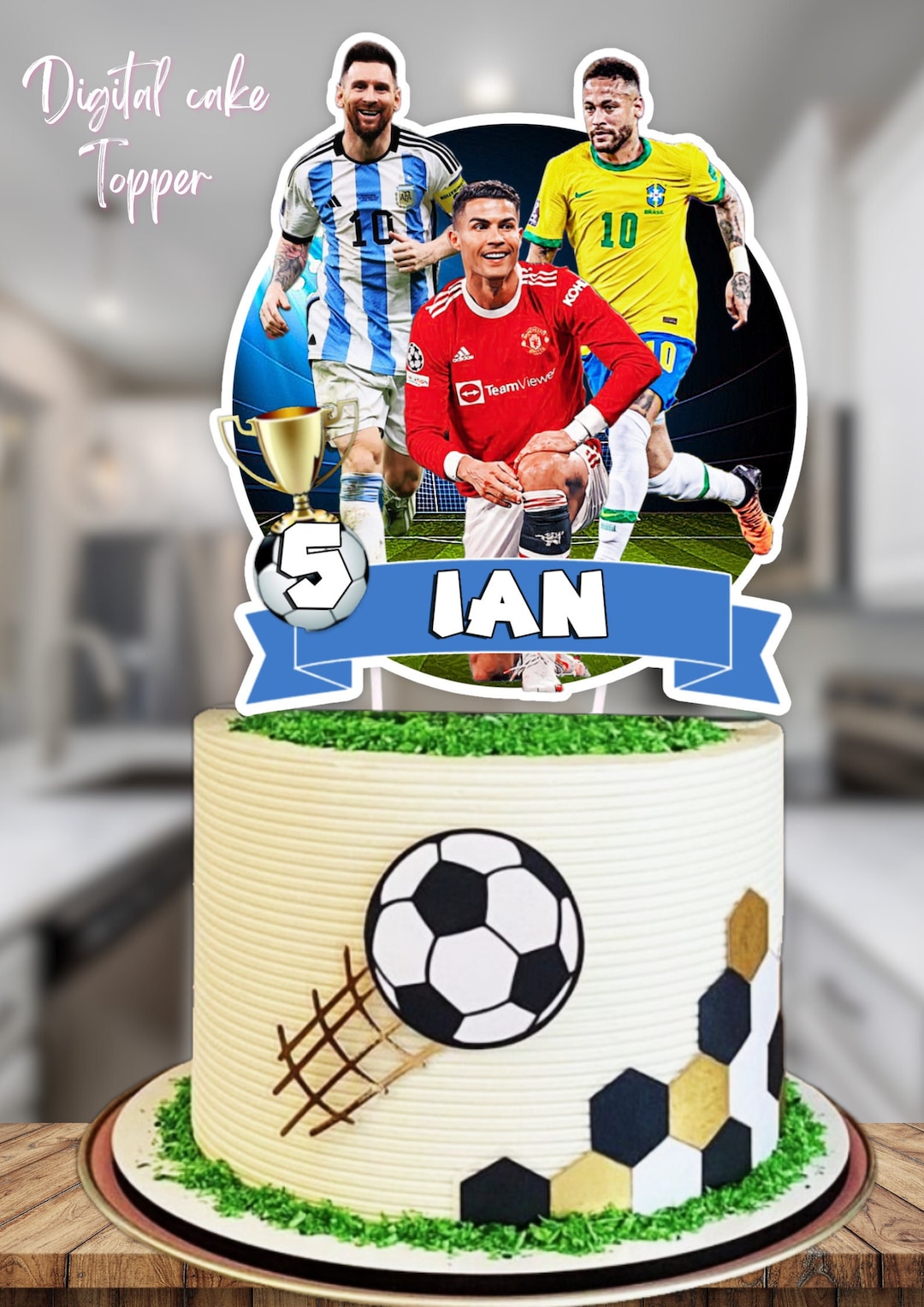 Ronaldo Cake Topper Cristiano Ronaldo Lionel Messi Cake - Etsy Australia