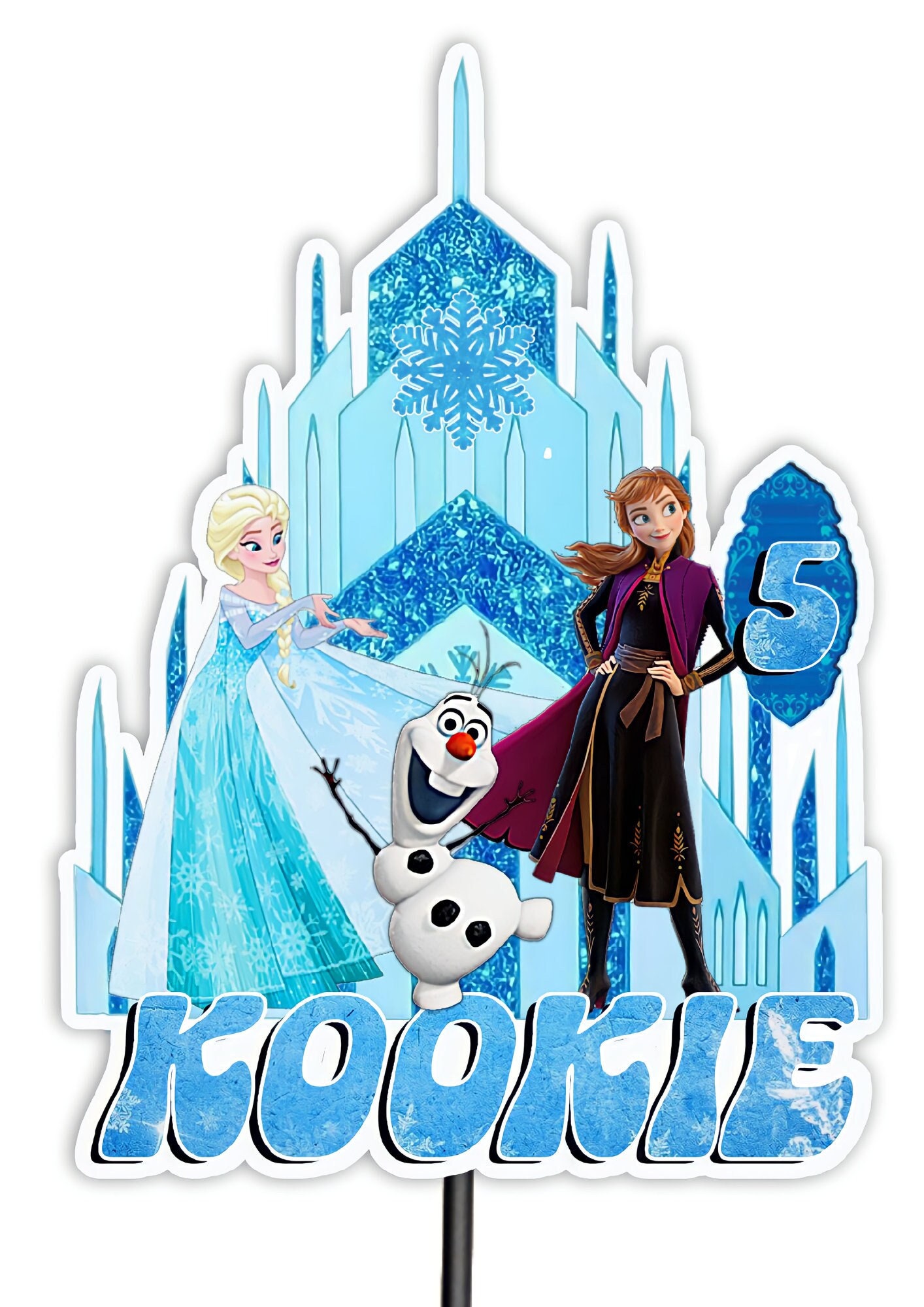 Elsa Anna Cake Topper, Elsa Anna Theme Cake Topper, Elsa Anna Printable ...