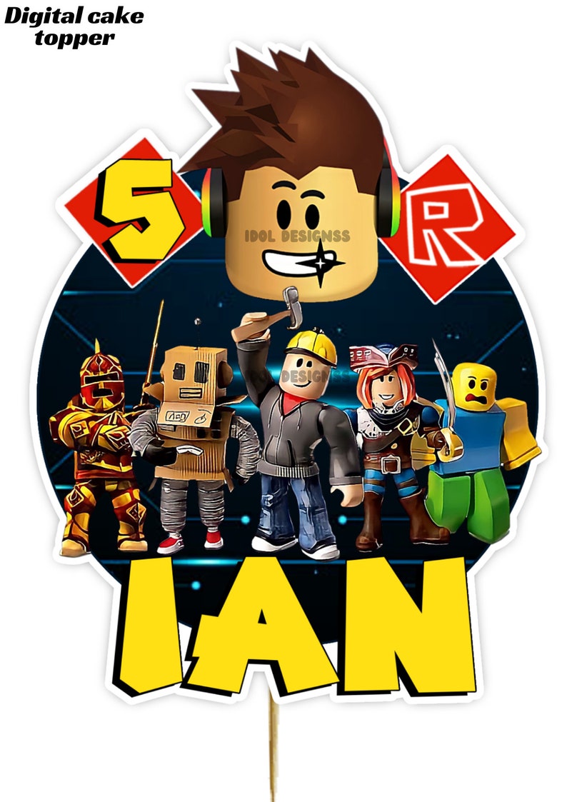 DIY Roblox Cake Topper, Roblox Boy Cake Topper, Roblox Cake Topper ...