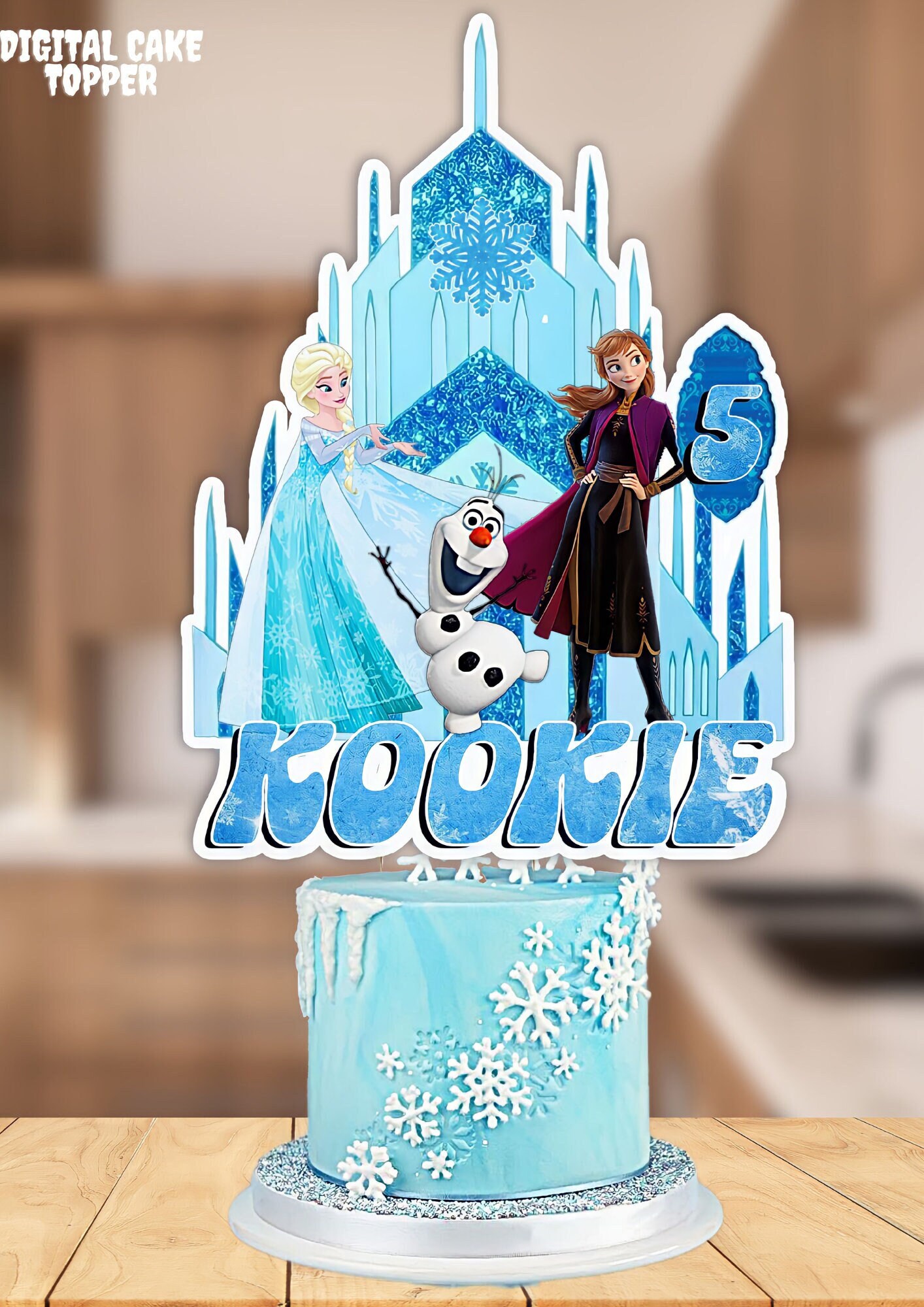 Elsa Anna Cake Topper, Elsa Anna Theme Cake Topper, Elsa Anna Printable ...