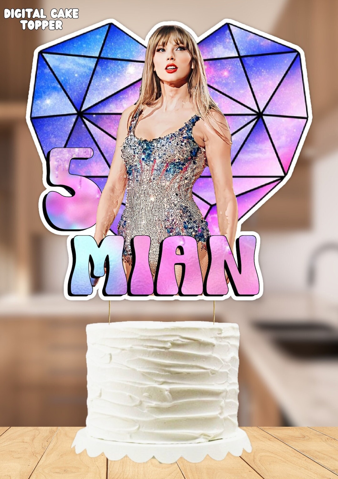 Taylor Swift Cake Topper, Taylor Printable Cake Topper , Digital Cake ...