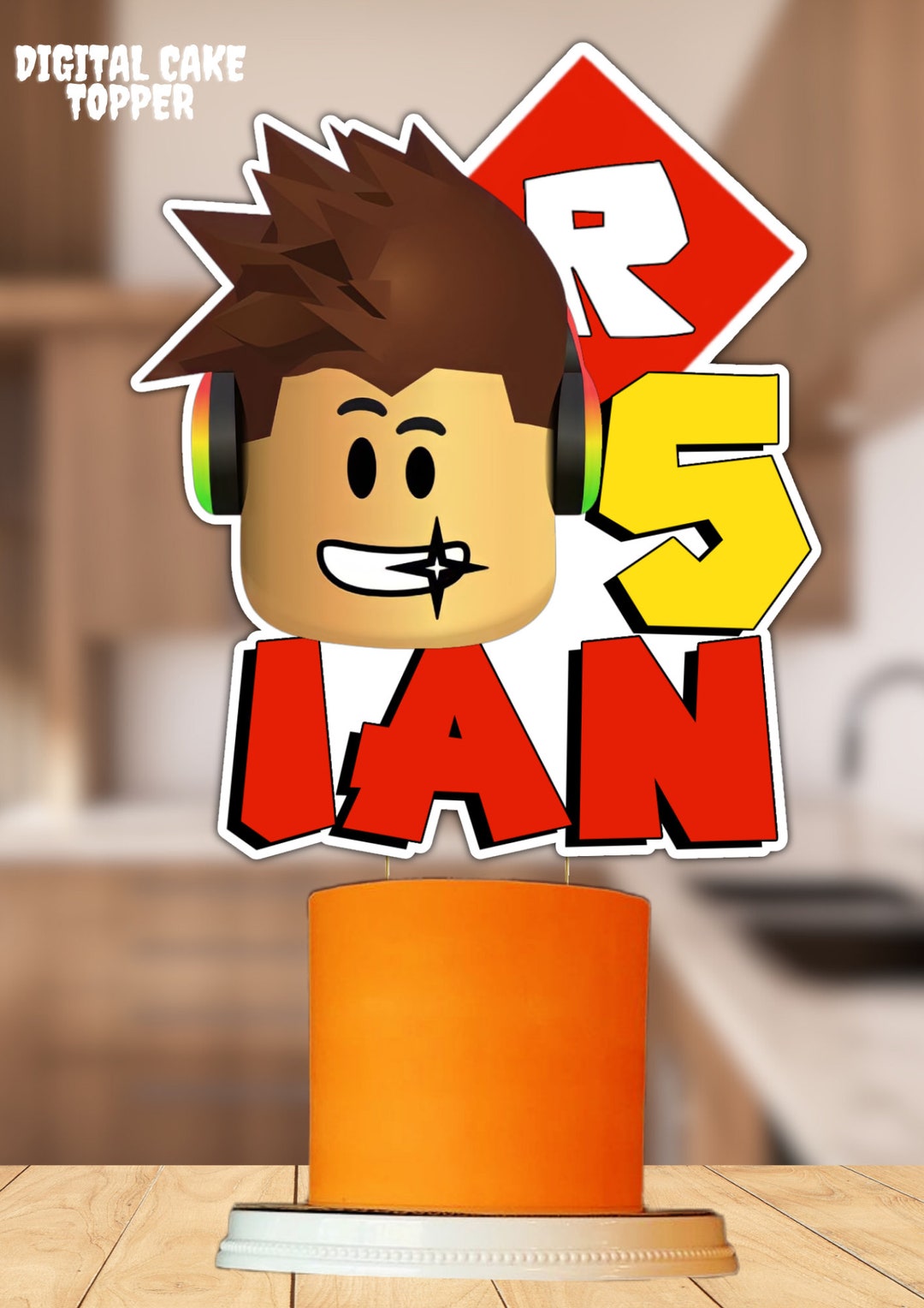 DIY Roblox Cake Topper, Roblox Boy Cake Topper, Customize Printable ...