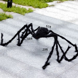 60 Inch Hairy Giant Spider Decoration Halloween Prop Haunted Poseable ...