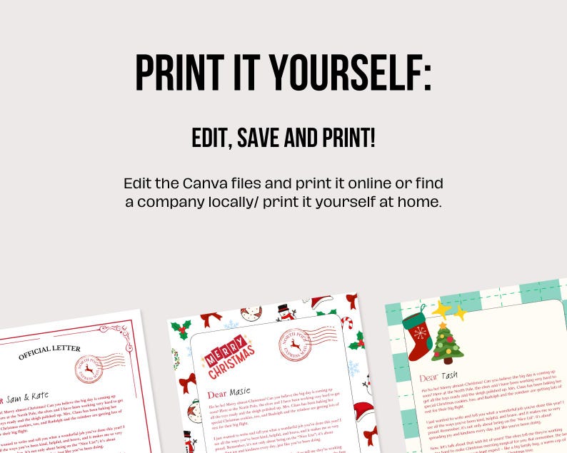 Letter From Santa Claus Letter for Kids Printable Letter Custom Santa ...