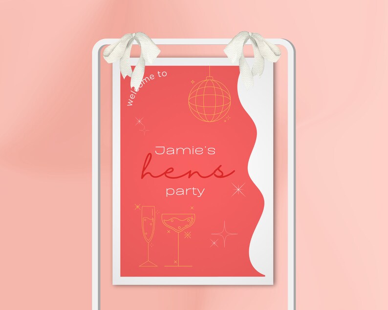 Hens Party Welcome Signage Bachelorette Editable Templates Signage ...