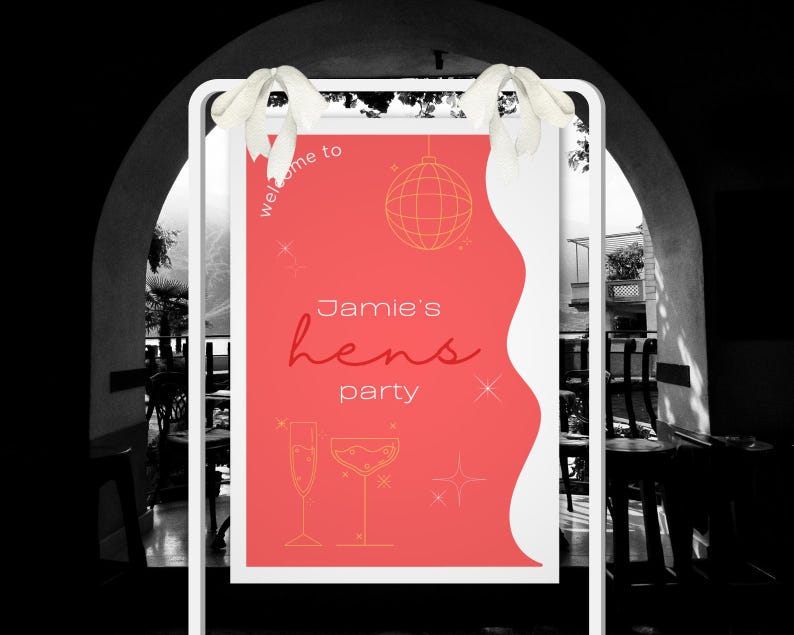 Hens Party Welcome Signage | Bachelorette | Editable Templates ...