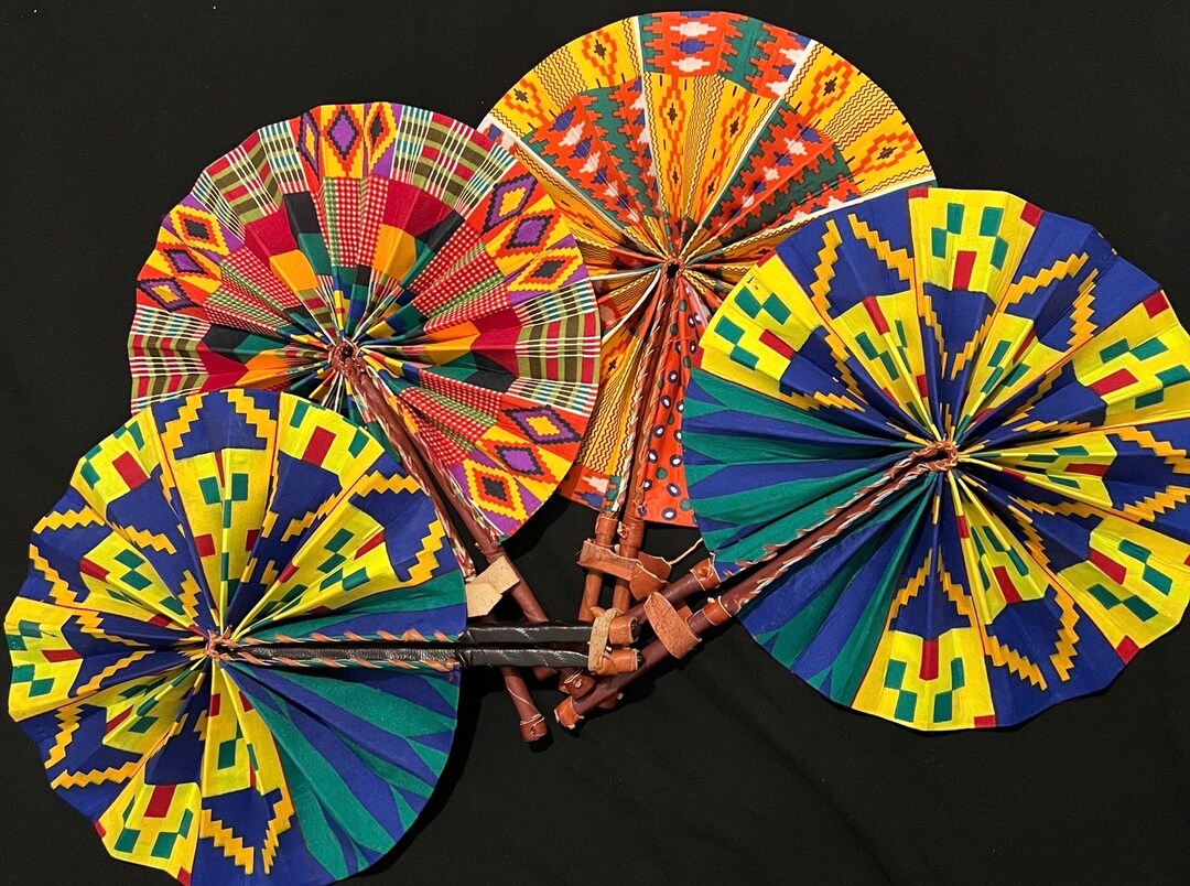 AUTHENTIC AFRICAN KENTE Fans Straight From Ghana. Uk Based Seller - Etsy
