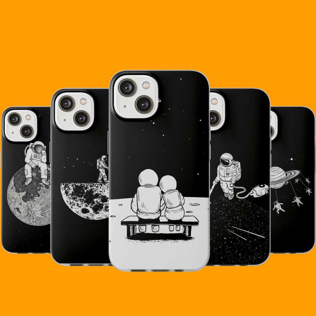 Moon Planets Astronaut Phone Case Space Phone Case for iPhone 14, 13 ...