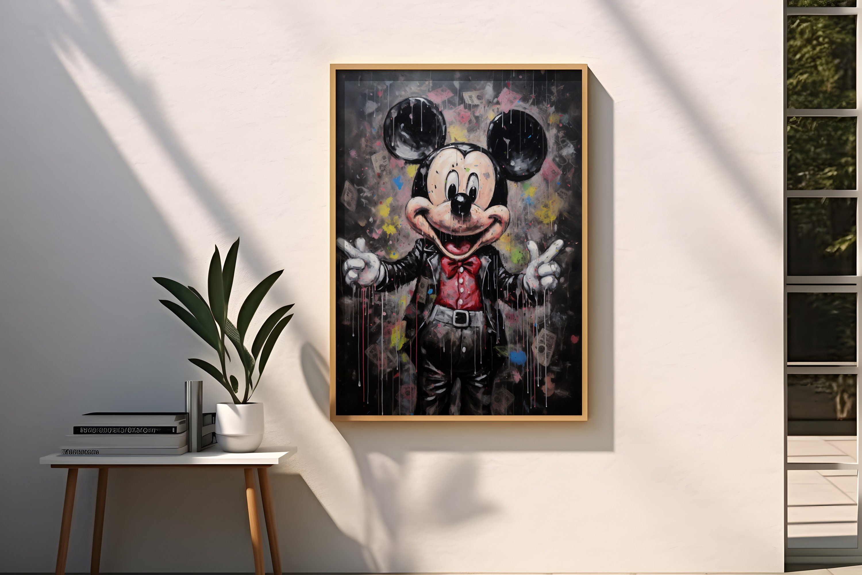 Mickey Mouse Poster Pop Art Comic Wall Art Luxury Disney Mural Modern ...