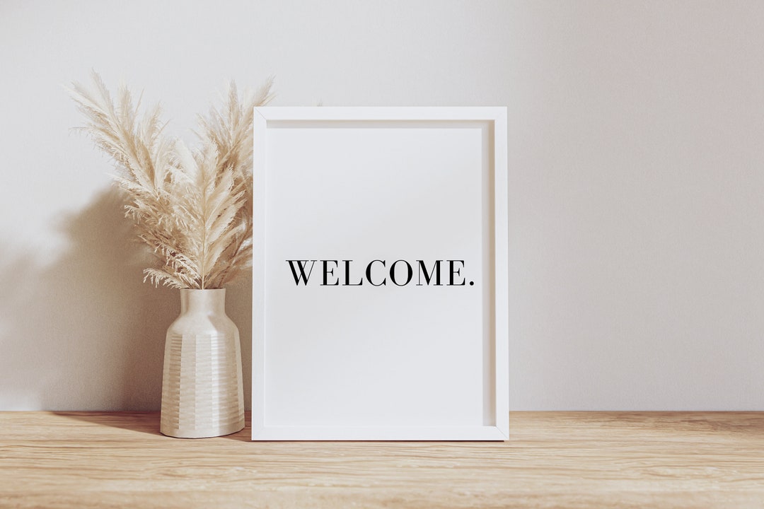 Poster welcome Minimalist Mural for Entrance or Hallway Welcome Poster ...