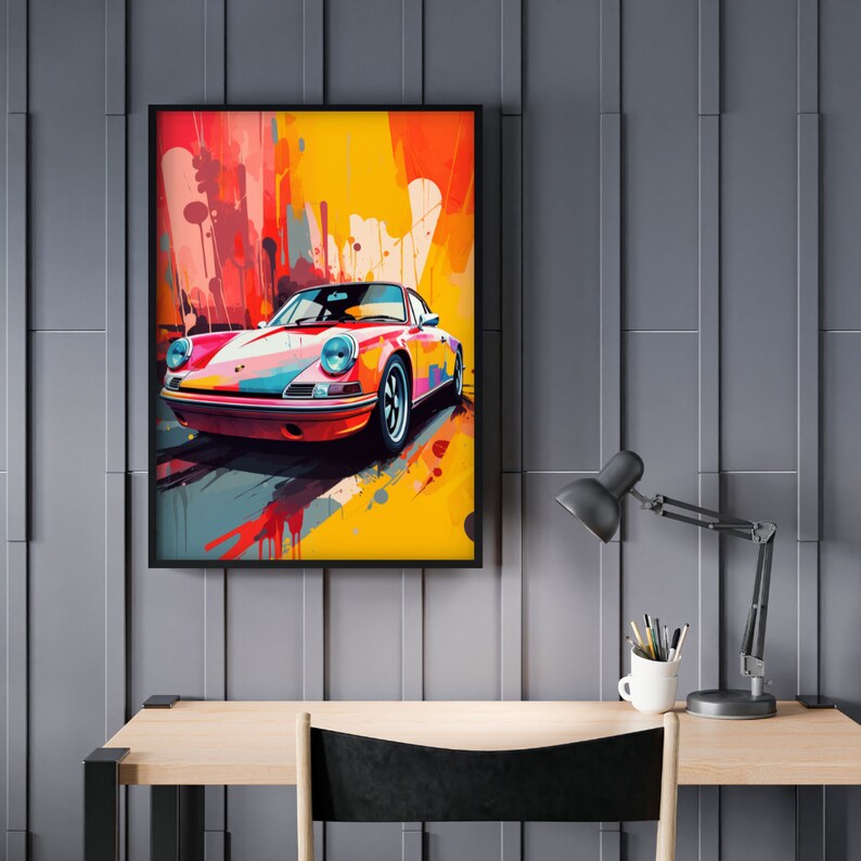 POSTER From PORSCHE 911 - POPART Mural From Porsche - Colorful Wallart ...