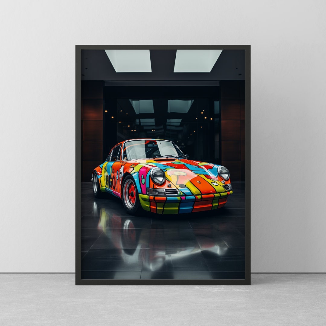 POSTER From PORSCHE 911 LUXURY Mural From Porsche Colorful Porsche Wall ...