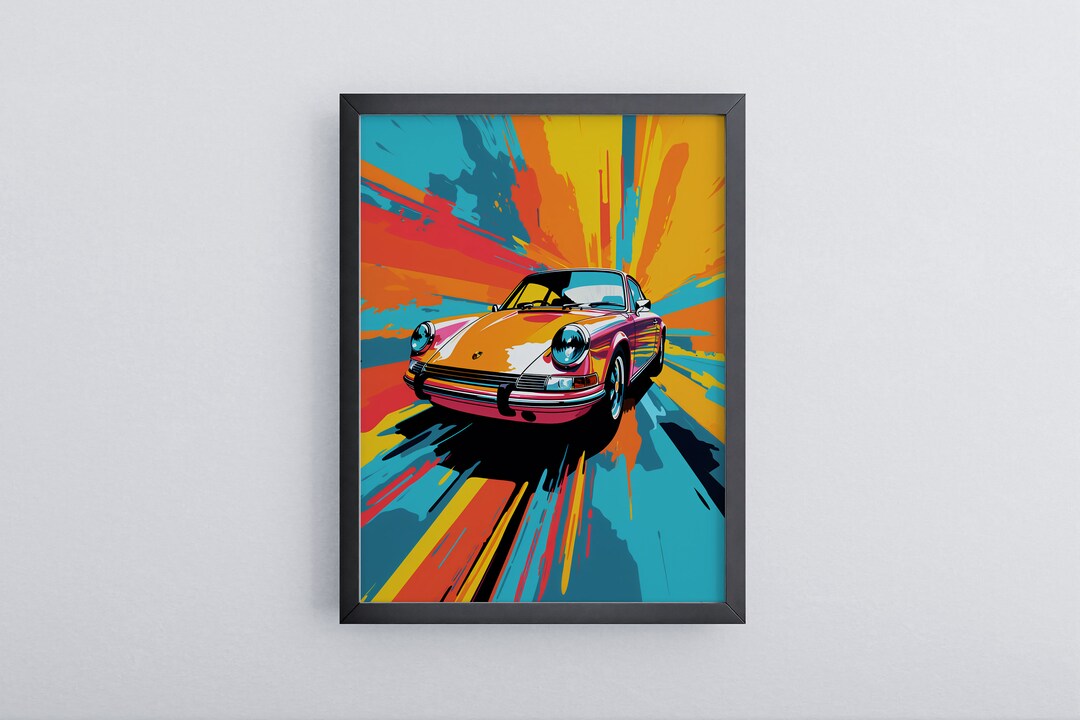 Porsche 911 | Pop Art | Premium Mural Colored | High Quality Posters ...