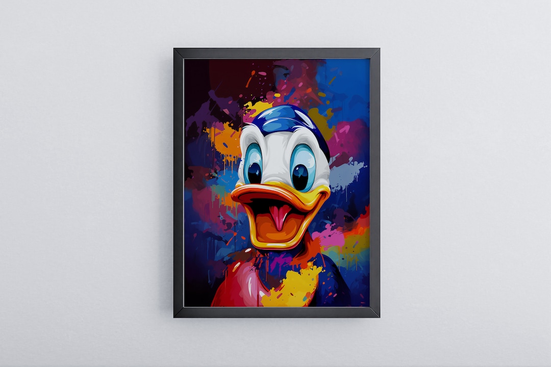 Donald Duck Posters Pop Art Comic Wall Art Colorful Disney Wall Picture ...