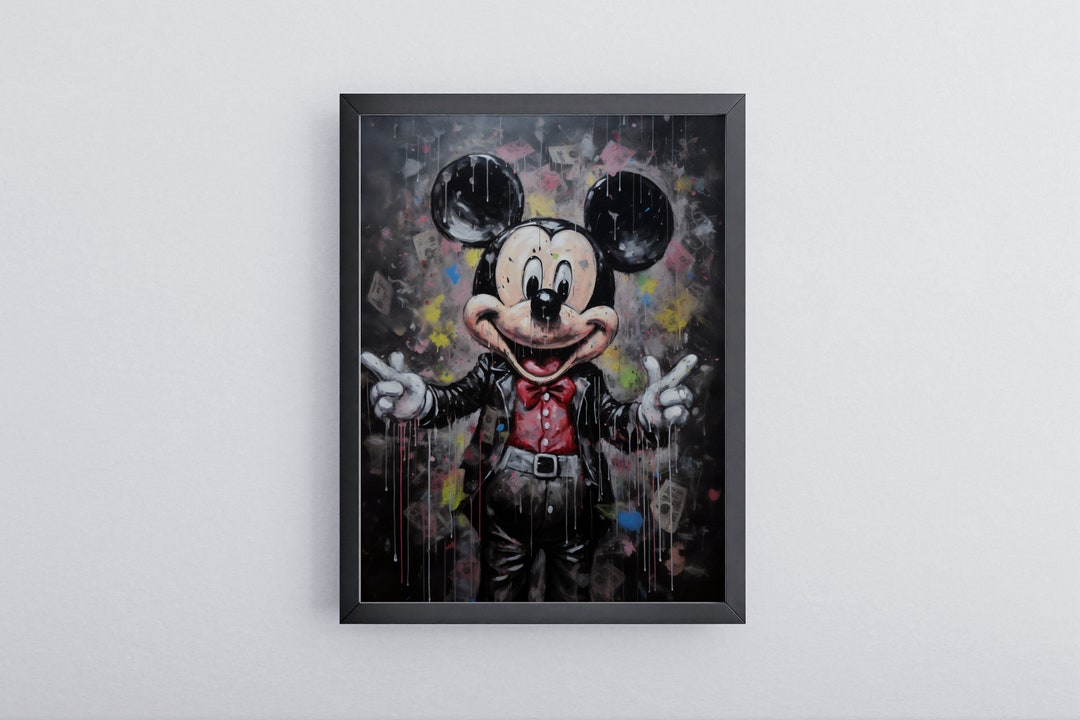 Mickey Mouse Poster | Pop Art Comic Wall Art | Luxury Disney Mural ...