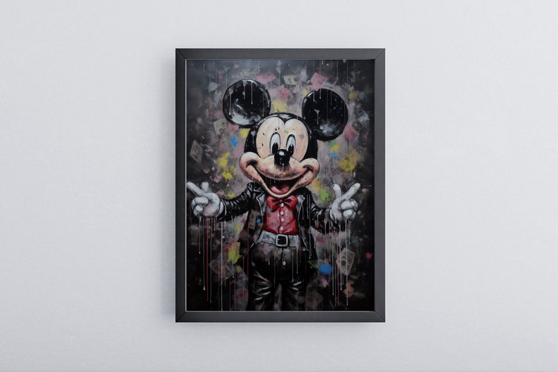 Mickey Mouse Poster | Pop Art Comic Wall Art | Luxury Disney Mural ...