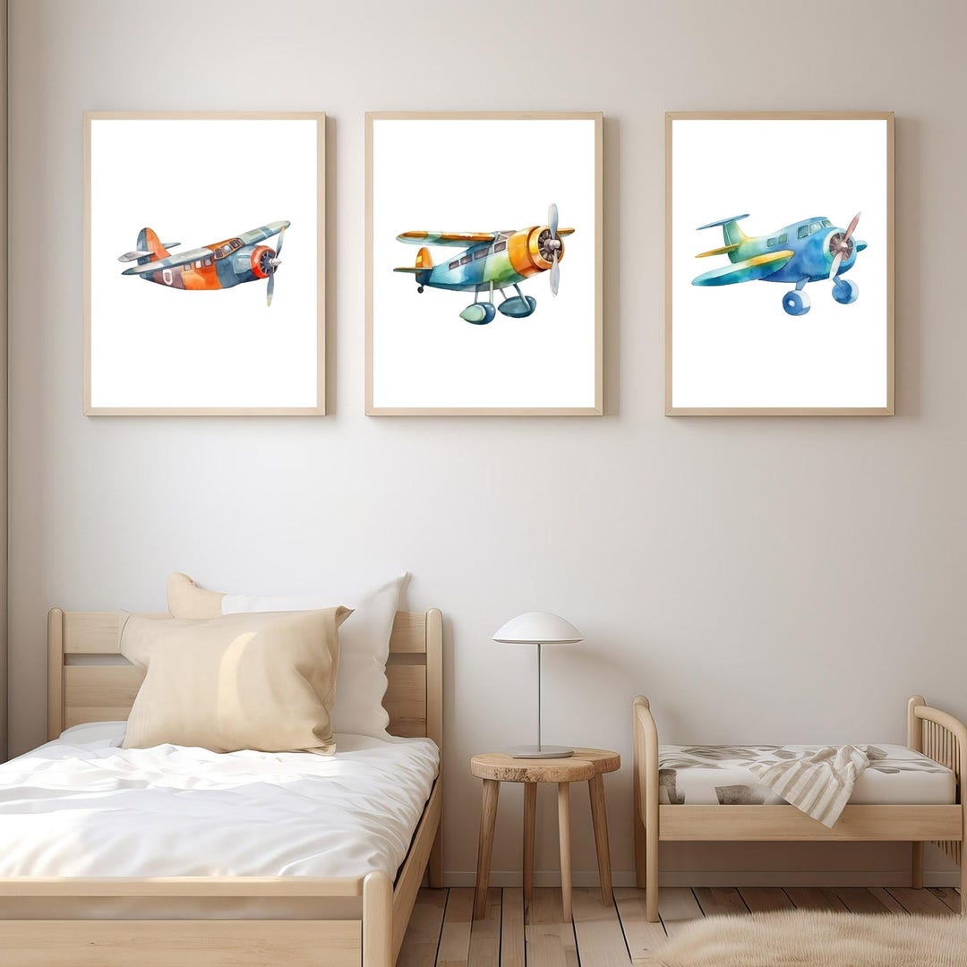 Plane Print, Biplane Wall Art, Printable Travel Wall Art, Travel ...