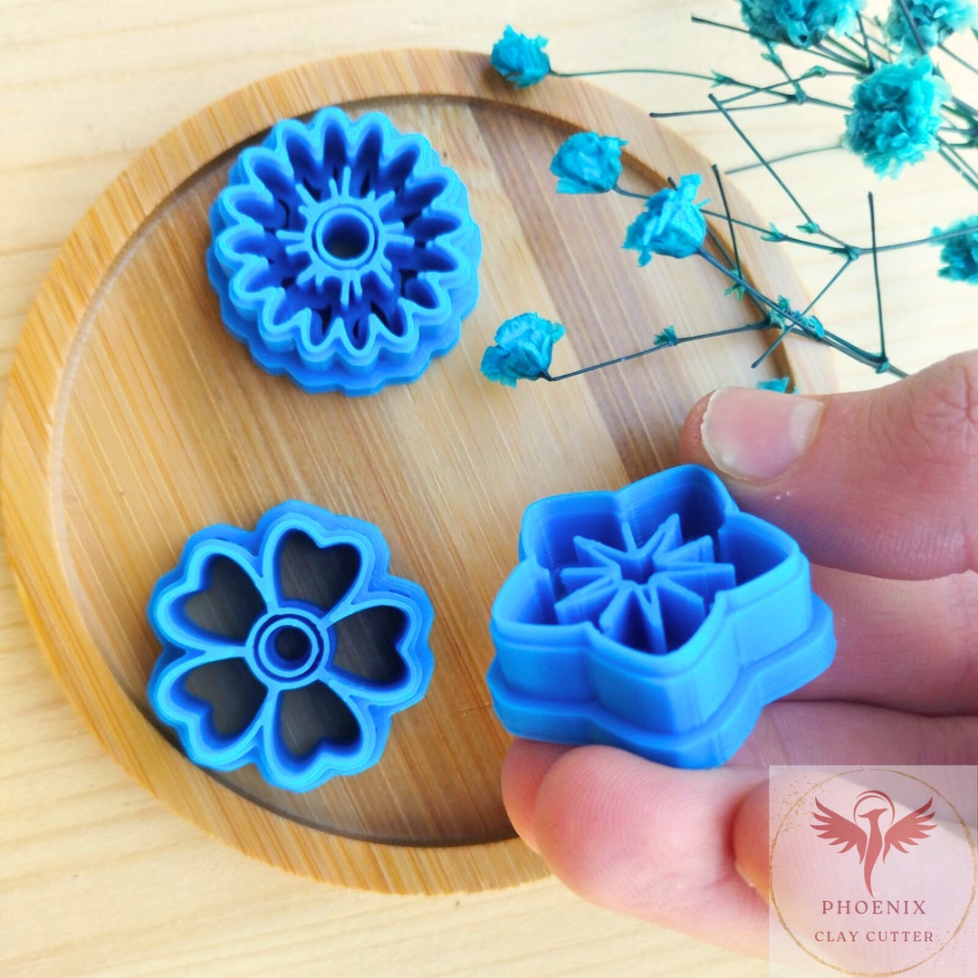 Polymer Clay Flowers Cutters Set 3 or 12 Items to Make Polymer Clay ...