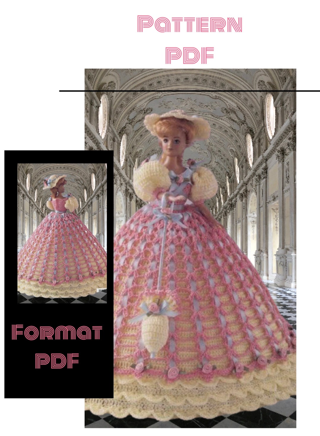 Dress and Accessories Pattern for Barbie Doll. Pattern With English ...