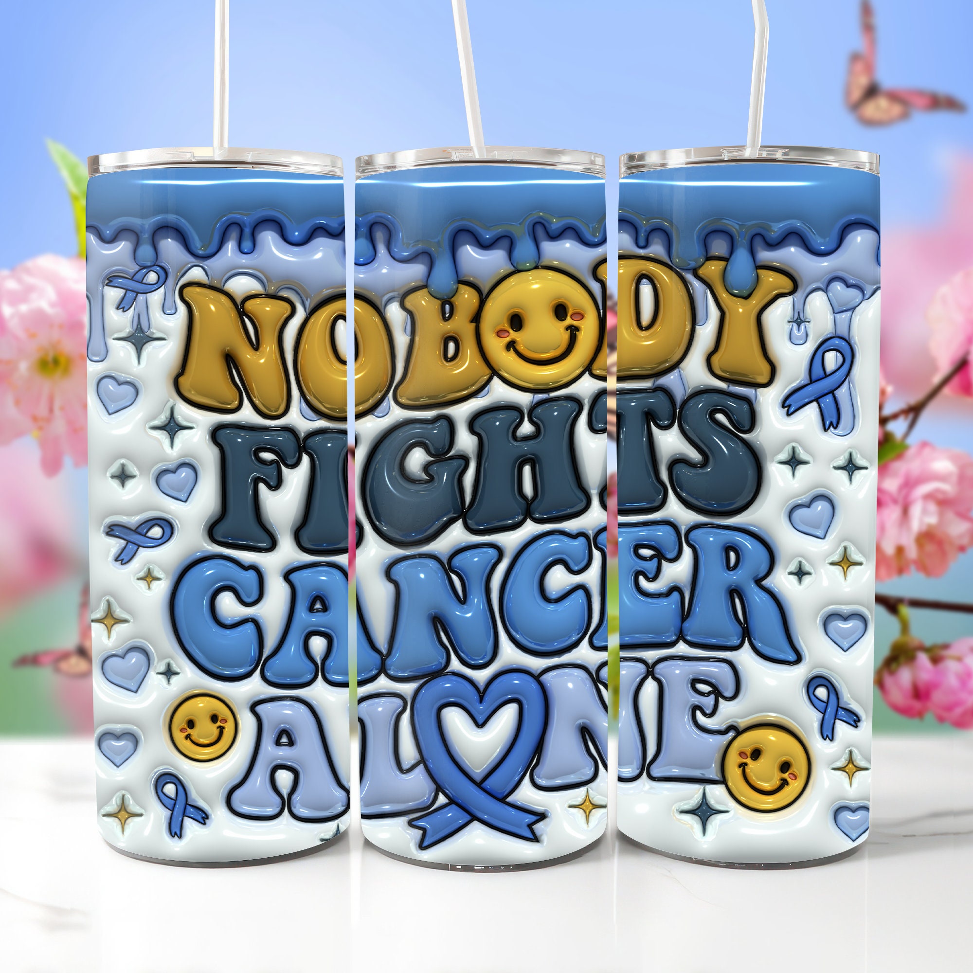 10 3d Inflated Groovy Colon Cancer Awareness 20oz Skinny - Etsy