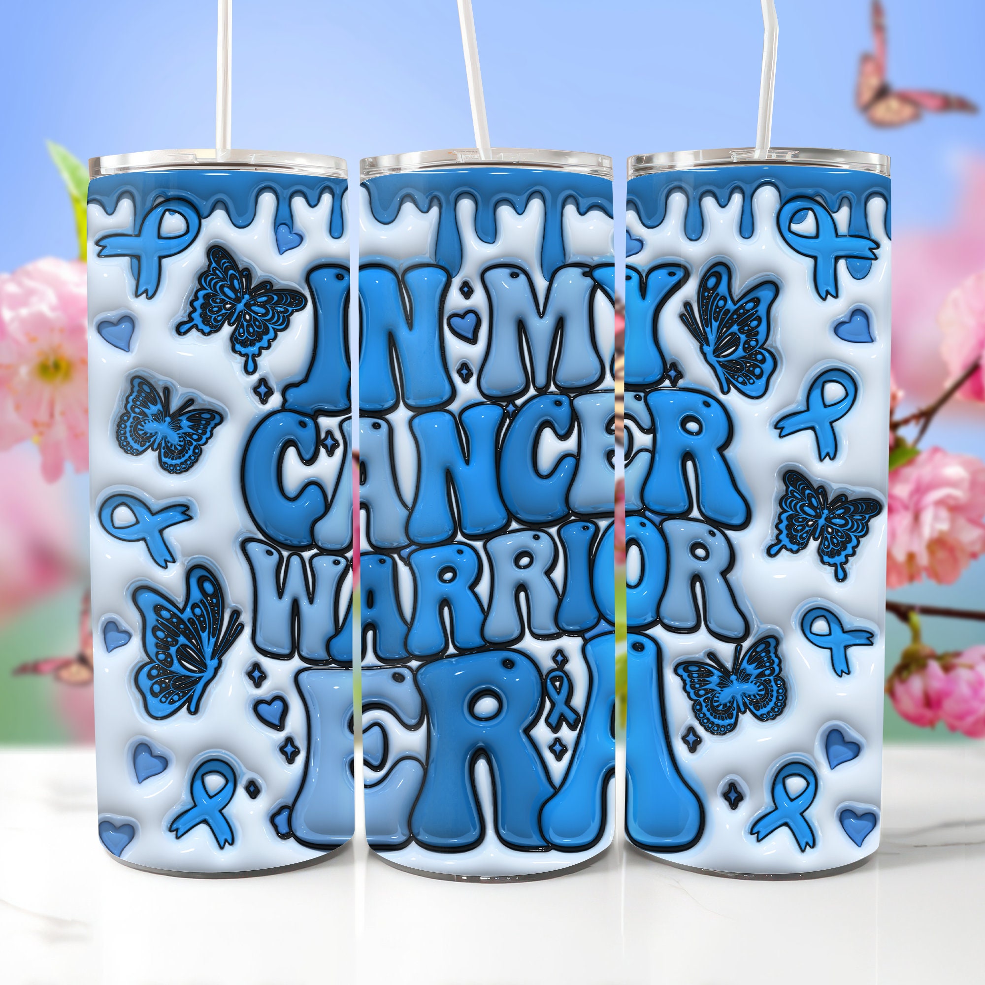 10 3d Inflated Groovy Colon Cancer Awareness 20oz Skinny - Etsy