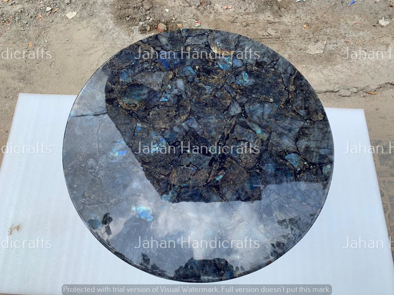 Labradorite Gemstone Dining Table Top, Labradorite Table Top ,kitchen ...