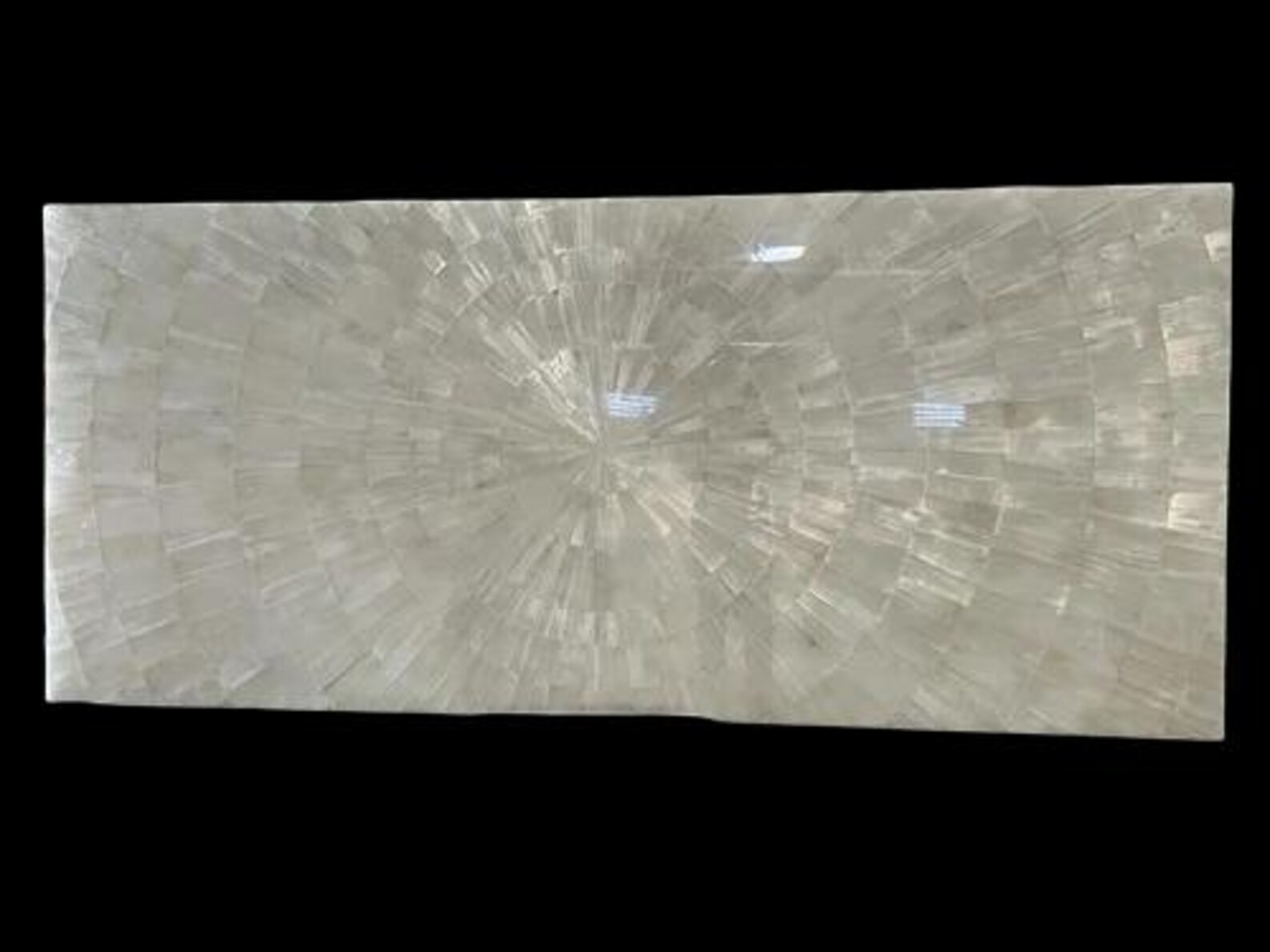 Selenite Coffee Table Top: Sun Rays Design, Handmade Decor - Etsy