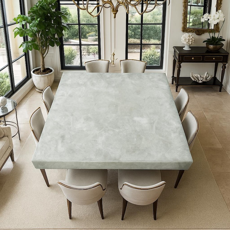Polished White Quartz Table: Modern Stone Dining or Coffee Table - Etsy